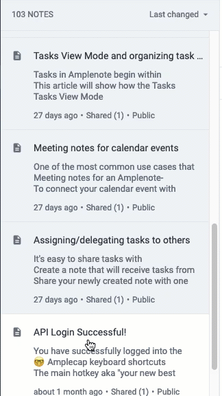 Jump To Top Of Notes List Amplenote