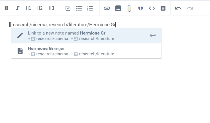 Note linking hotkeys and auto-tagged notes - Amplenote